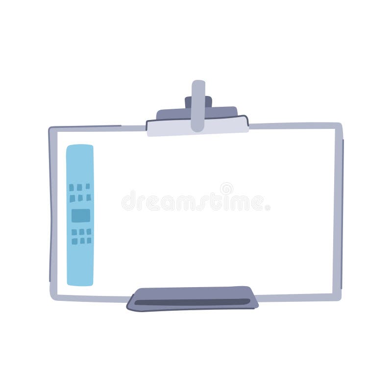 Digital Electronic Whiteboard Cartoon Vector Illustration Stock Vector ...