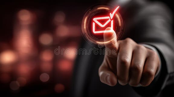 Digital Email Approval Concept Stock Illustration - Illustration of ...