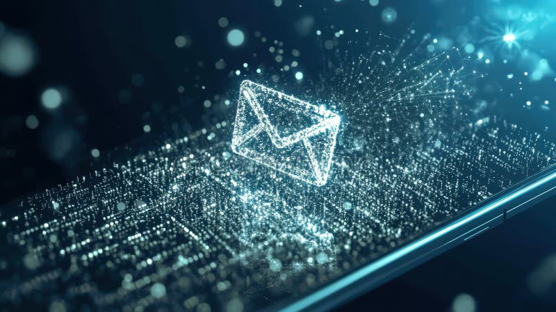 Digital Email Icon Emerging from a Smartphone, Symbolizing ...