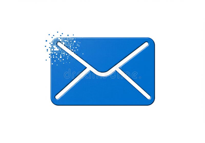 Simple Blue Email Icon for Online Newsletters and Communication Stock ...