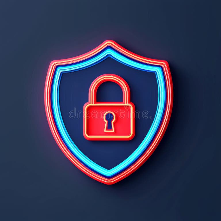 A Digital Emblem with a Lock, Representing Cybersecurity and Data ...
