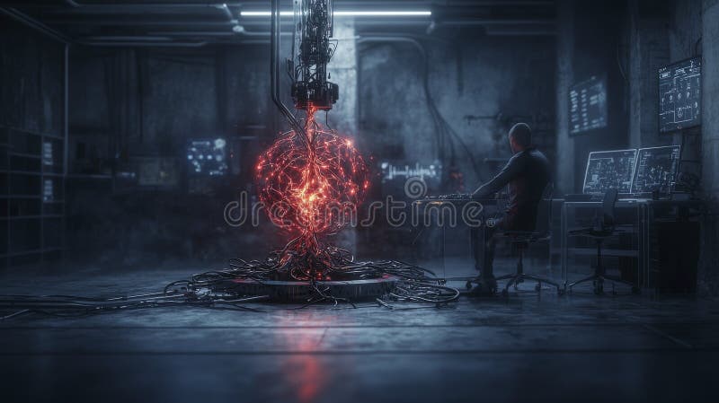 Digital Empathy Experiment Futuristic Lab Visual Art Tech Environment ...