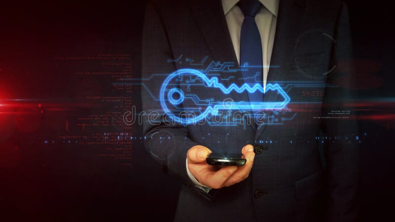 Key Encryption Symbol Abstract 3d Illustration Stock Illustration ...