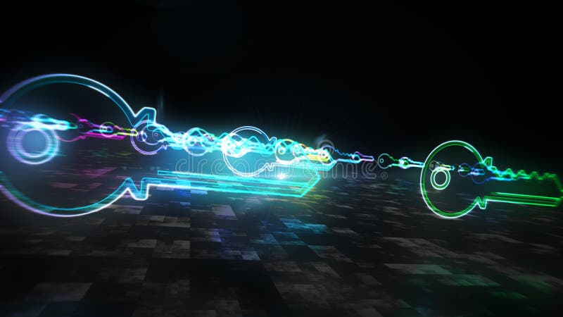 Key Encryption Symbol Abstract 3d Illustration Stock Illustration ...