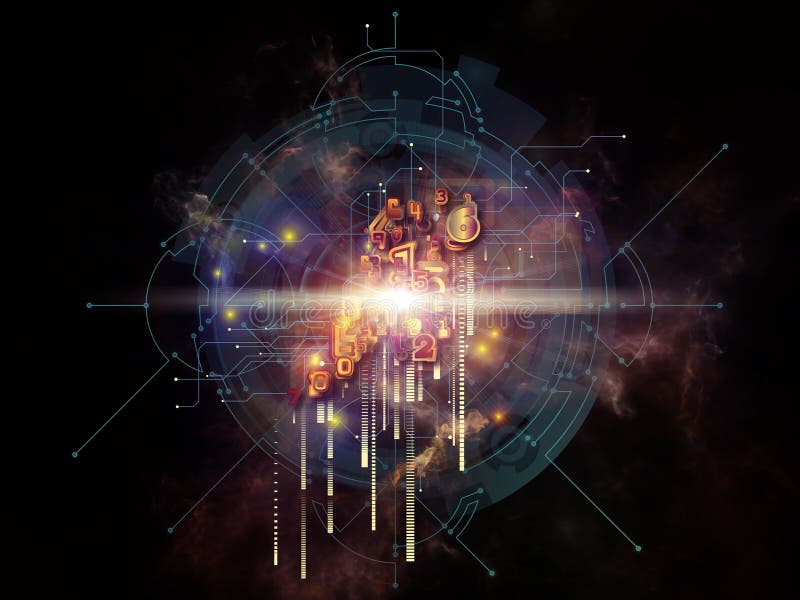 Digital Engine stock illustration. Illustration of science - 214494440