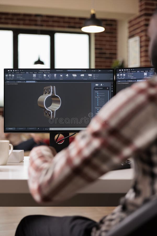 Digital Engineer Manufacturing Gears Model Stock Photo - Image of ...