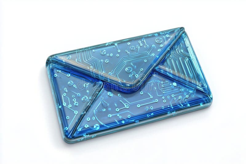 Digital Envelope with Circuit Patterns and Water Droplets Stock ...