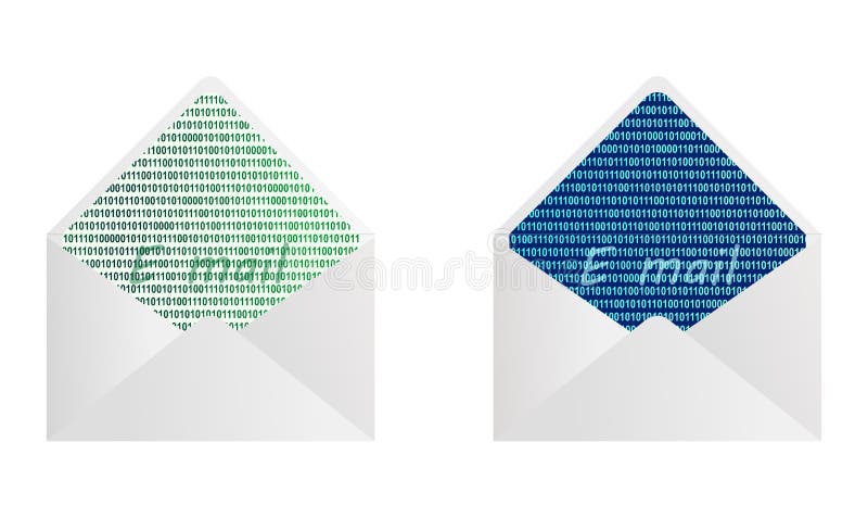 Digital Envelope - Cdr Format Stock Vector - Illustration of drawing ...