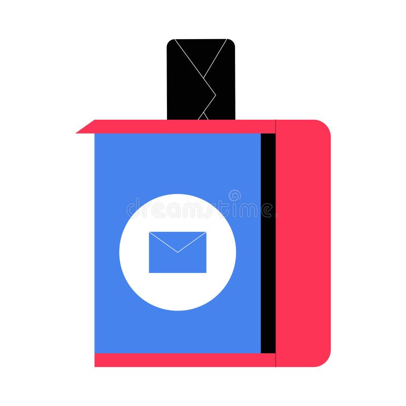 Digital Envelope and File Folder in Flat Vector Illustration ...