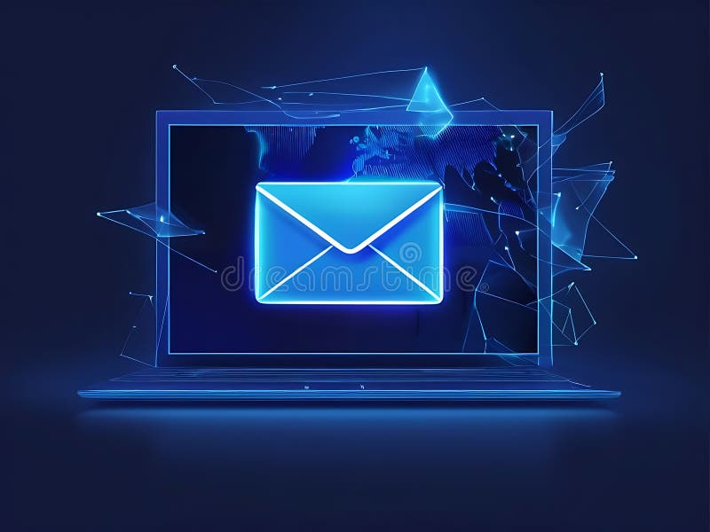 Digital Envelope Icon stock illustration. Illustration of modern ...