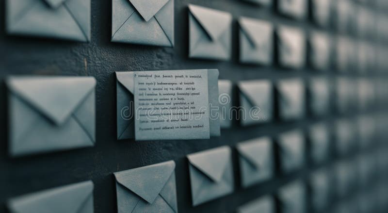 Digital Envelopes Floating in a Virtual Space, Representing ...