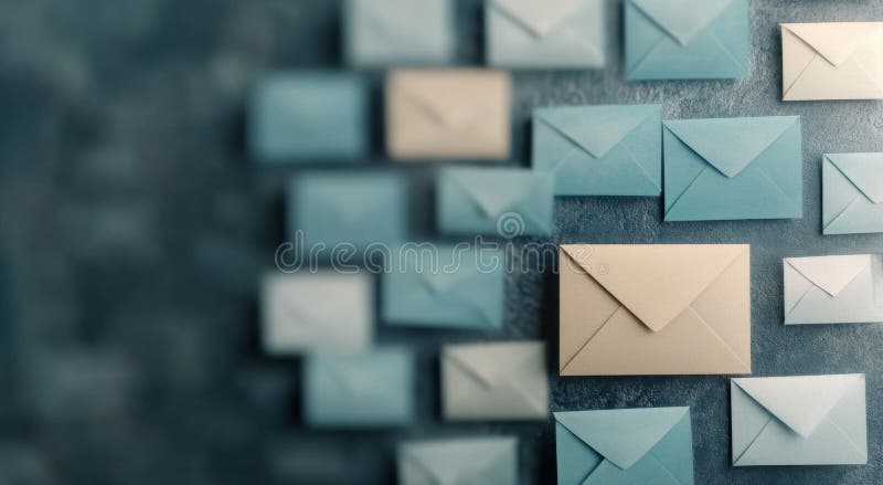 Digital Envelopes Floating in a Virtual Space, Representing ...