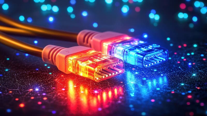 Digital Environment Connectivity Illuminated Networking Cable from a ...