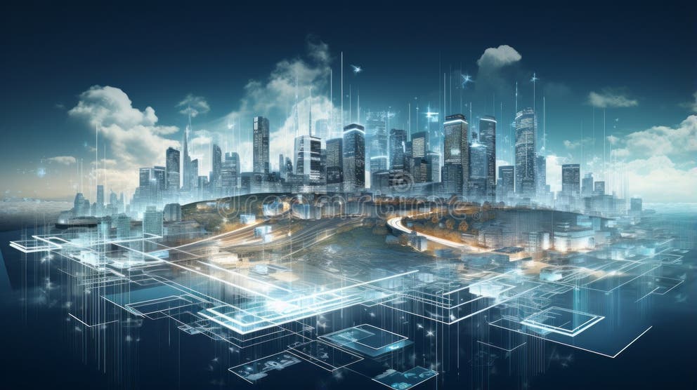 Digital Environment Showcasing Modern Paradigms Stock Illustration ...