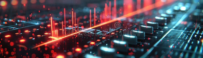 Digital Equalizer Visualizing Sound Frequencies in Realtime Closeup ...