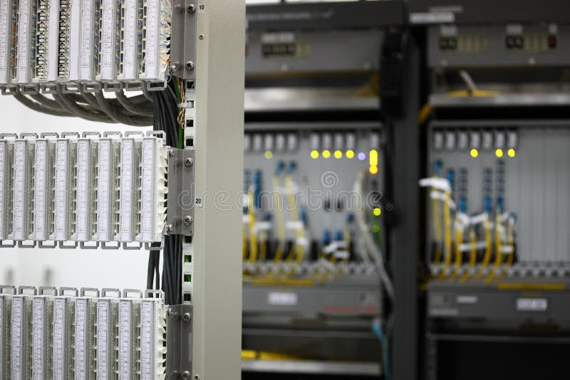 Digital Equipment of Communication Stock Image - Image of rack ...