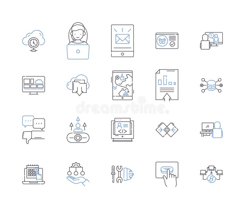 Digital Equipment Outline Icons Collection. Computer, Technology ...