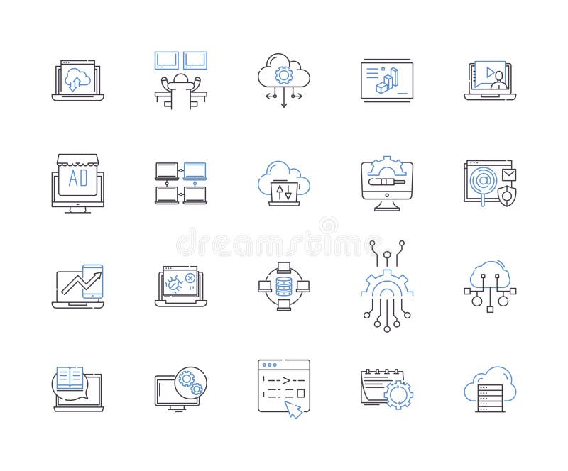 Digital Equipment Outline Icons Collection. Computer, Technology ...