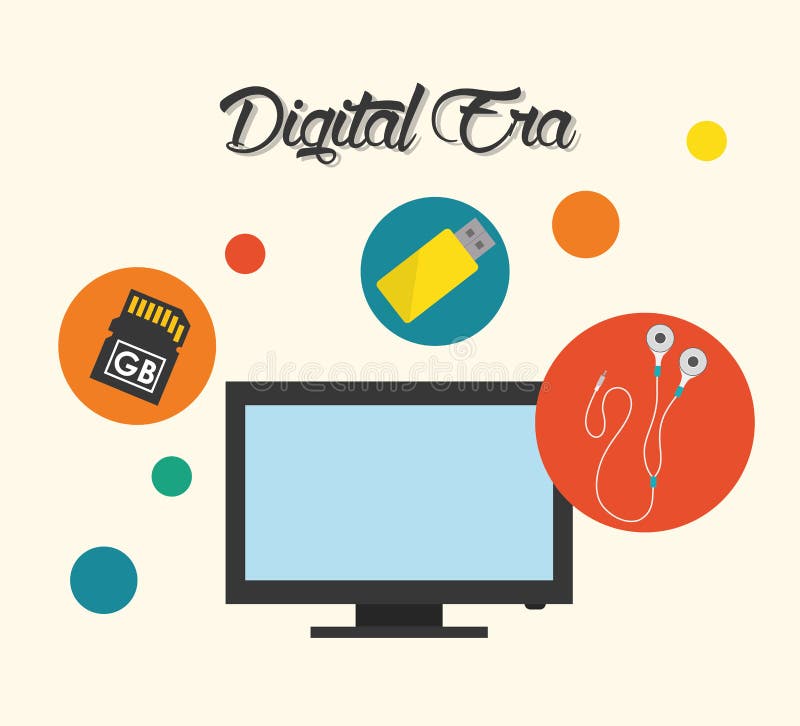 Digital era technology stock vector. Illustration of tech - 62771741