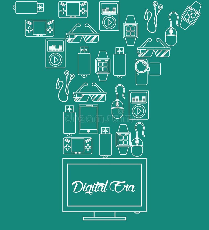 Digital era technology stock vector. Illustration of connection - 62771749