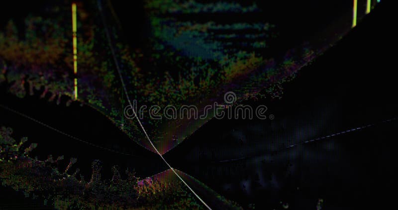 Digital Error Static Distortion Artifacts Rainbow Stock Footage - Video ...