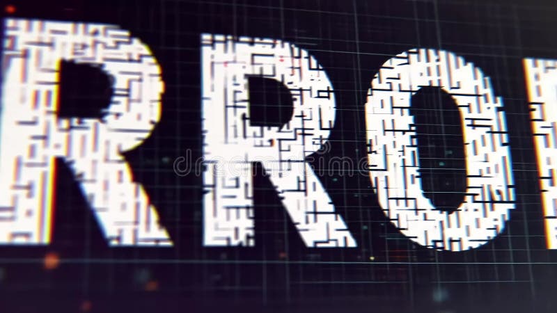 Digital Error Text Animations Message Stock Video - Video of ...