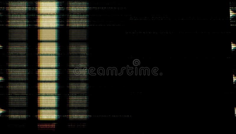 Digital Errors on the Screen. Colorful Stripes Noisy Television Screen ...