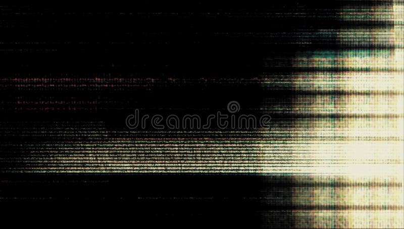 Digital Errors on the Screen. Colorful Stripes Noisy Television Screen ...