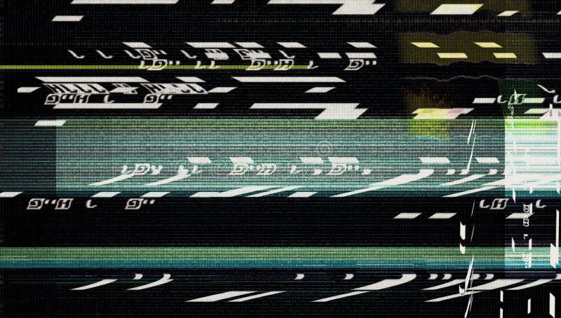 Digital Errors on the Screen. Colorful Stripes Noisy Television Screen ...