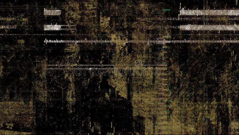 Digital Errors on the Screen. Colorful Stripes Noisy Television Screen ...