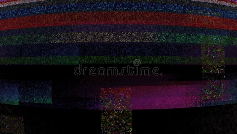 Digital Errors on the Screen. Colorful Stripes Noisy Television Screen ...