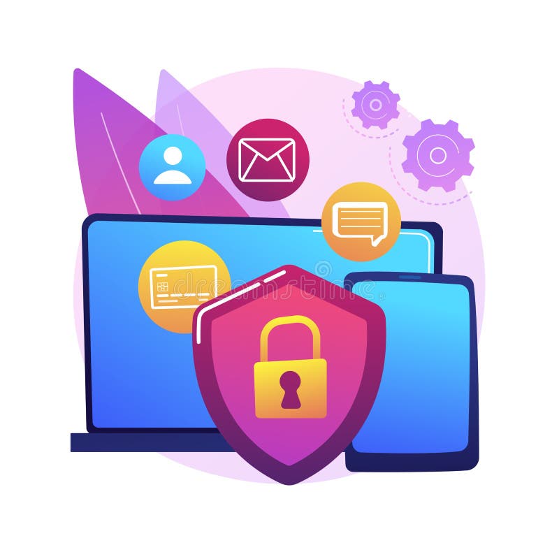 Digital Ethics and Privacy Concept Vector Illustration Stock Vector ...