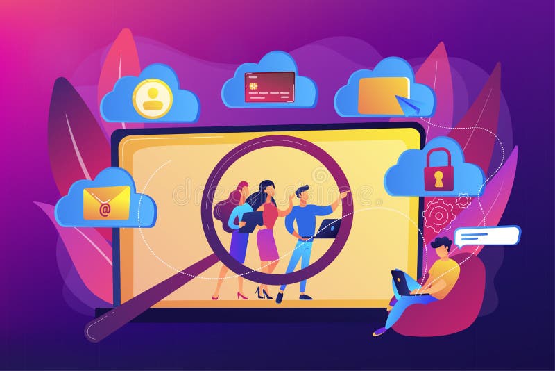 Digital Ethics and Privacy Concept Vector Illustration Stock Vector ...