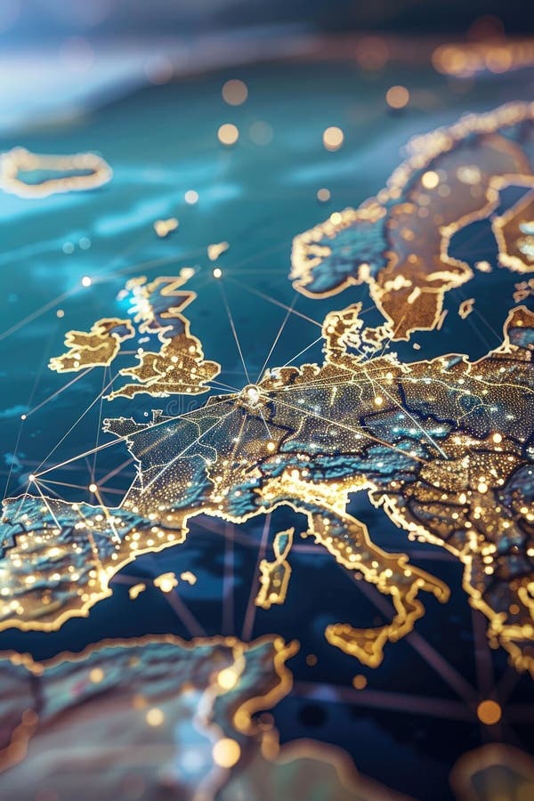 Digital Europe stock image. Image of centers, technology - 362065971