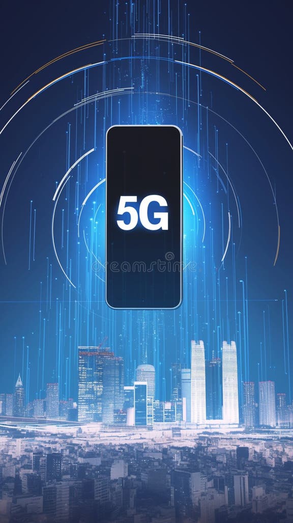 Digital Evolution Future Technology Depicted through 5G Network 3D ...
