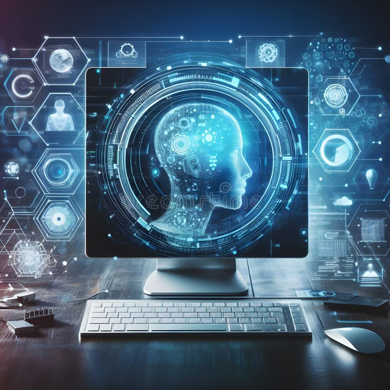 Digital Evolution with Futuristic AI Art Concept Ai Generated Stock ...