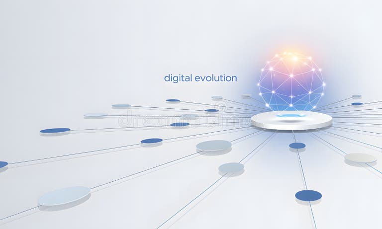 Digital Evolution Network stock illustration. Illustration of drawing ...