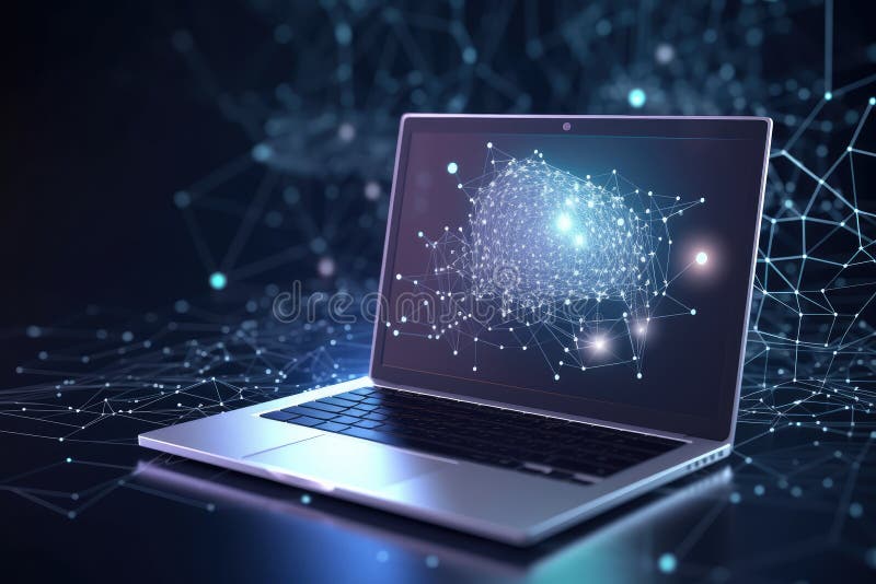 Digital Exploration: AI-Designed Technology Background Depicting a ...