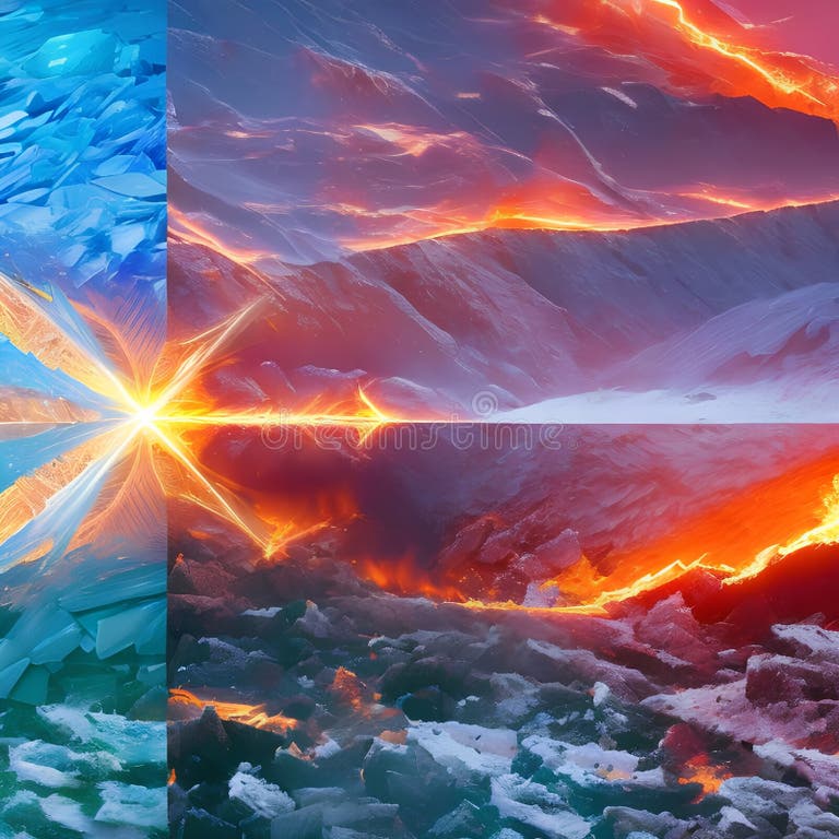 A Digital Exploration of the Elements of Fire and Ice, with Blazing ...