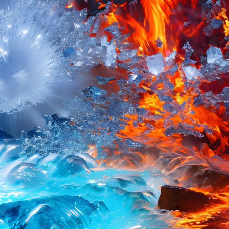 A Digital Exploration of the Elements of Fire and Ice, with Blazing ...