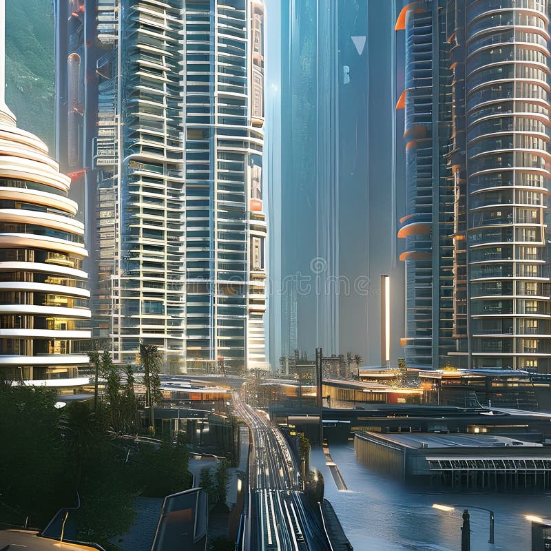 A Digital Exploration of Futuristic Landscapes, with High-tech Cities ...