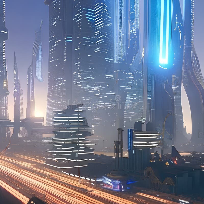 A Digital Exploration of Futuristic Landscapes, with High-tech Cities ...