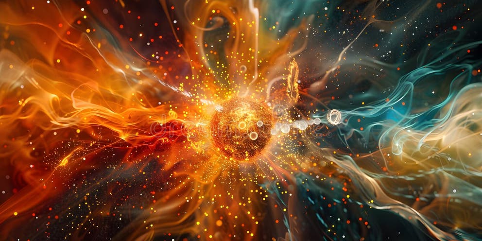 Digital Explosion Backdrop: Network Connections, Artificial Intelligence, and Quantum Computing ...