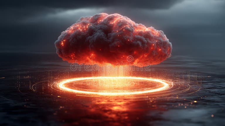 Digital Explosion in the Cloud Representing Cybersecurity and AI ...