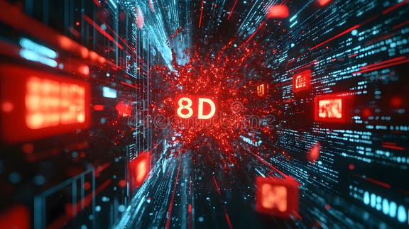 Digital Explosion of Corrupted Data with Glitches Stock Illustration ...