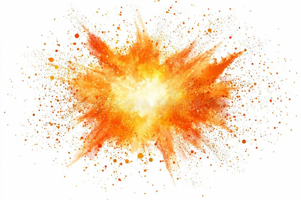 Digital Explosion of Pixel Particles Dispersing Outward, White ...