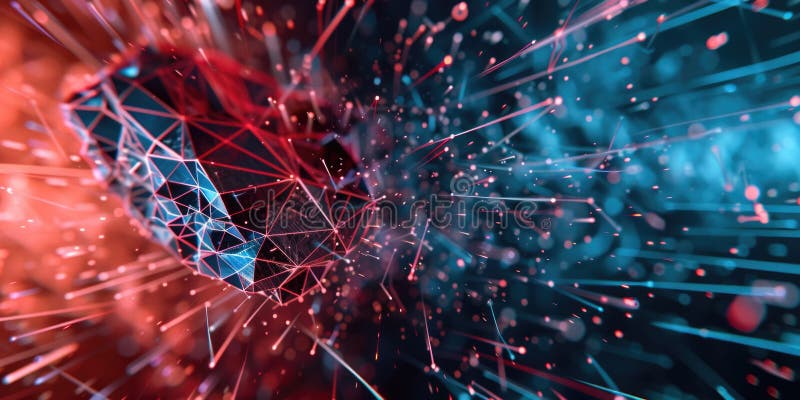 Digital Explosion stock illustration. Illustration of generated - 366422548