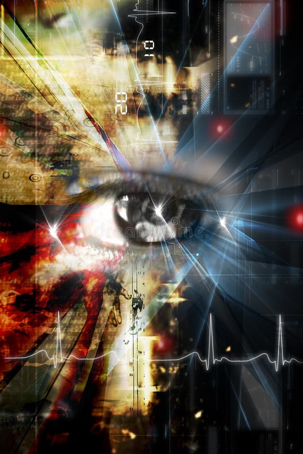 Digital eye stock illustration. Illustration of focus - 16699283