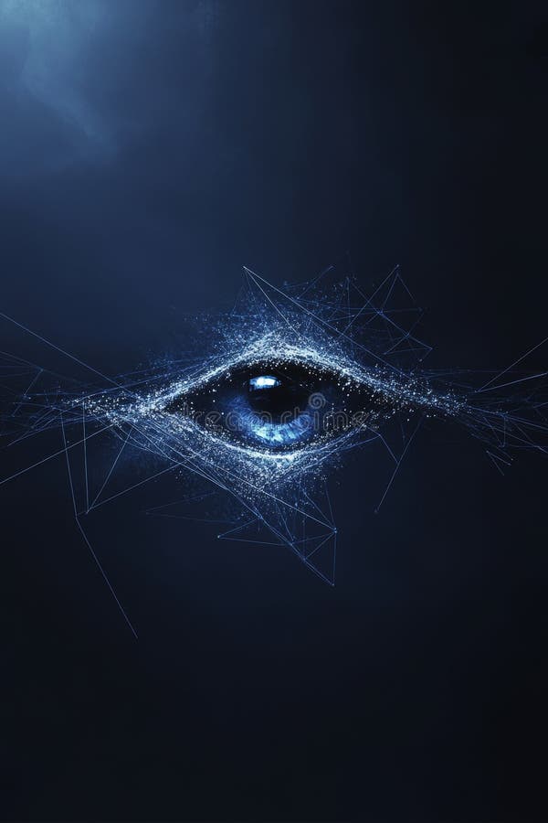 Digital Eye, Abstract Background, Technology Concept. Lines, Connected ...