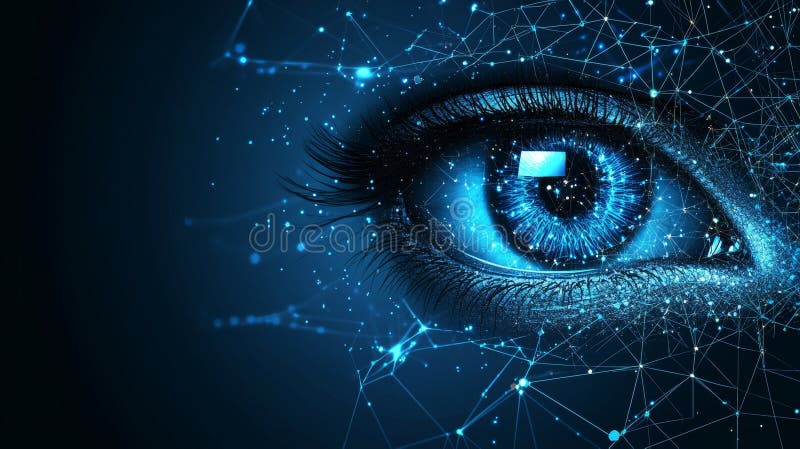 Digital Eye Abstract Vision, Technology, and Connection in Blue, with ...